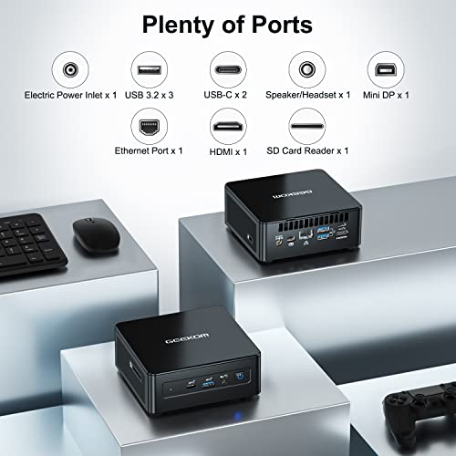 GEEKOM Mini PC, Mini IT8 Intel i5-8259U Mini Desktop Computers 16GB RAM 512GB PCIe SSD, Windows 11 Pro Mini Computer/Dual-Channel DDR4/HDMI2.0 4K UHD/Dual WiFi/BT/USB 3.2/VESA for Home/Office