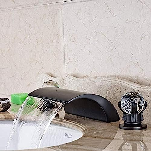 Kitchen Taps Kitchen Tap Faucet Widespread 3 Hole Waterfall Spout Bathroom Bathtub Faucet Sink Sink Mixer Taps Deck Mounted