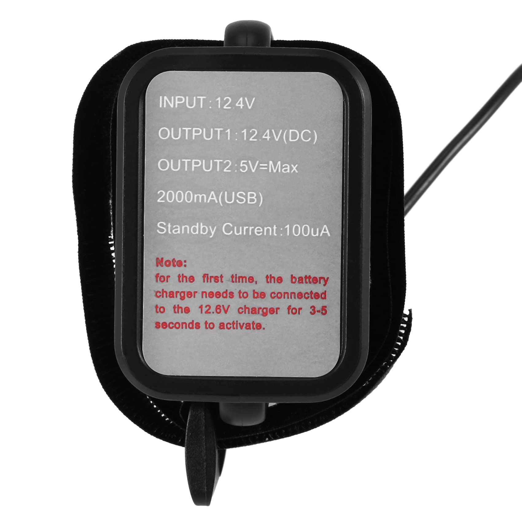 FDSF Waterproof DIY 6X 18650 Battery Case Box Cover with 12V and USB Power Supply for Bike LED Light Cell Phone Router, black