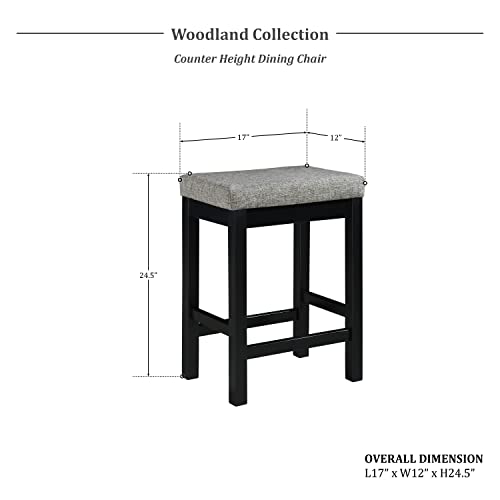 Lexicon Woodland 4-Piece Counter Height Dining Set, Black