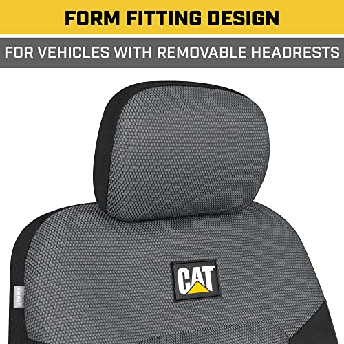 Cat MeshFlex Automotive Seat Covers for Cars Trucks and SUVs β Gray Car Seat Covers for Front Seats, Truck Seat Protectors with Comfortable Mesh Back, Set of 2