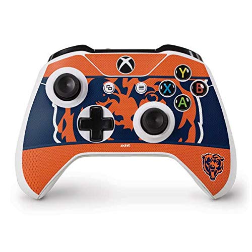 Skinit Decal Gaming Skin Compatible with Xbox One S Controller - Officially Licensed NFL Chicago Bears Zone Block Design