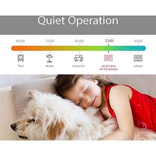 LG 10,000 BTU Window Air Conditioner, Cools 450 Sq.Ft. (18' x 25' Room Size), Quiet Operation, Electronic Control with Remote, 3 Cooling & Fan Speeds, Energy Star, Auto Restart, 115V, White