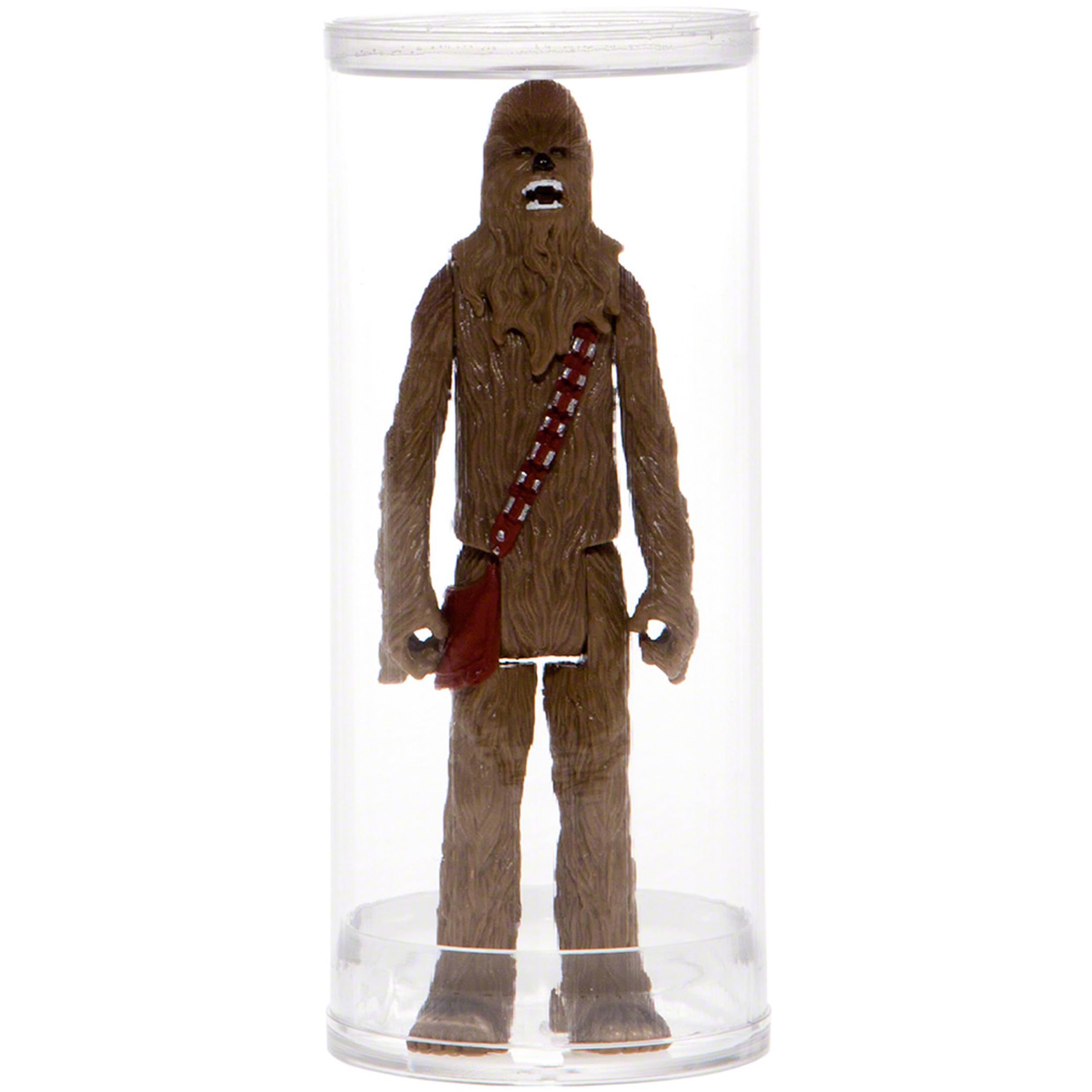 Plymor Plastic Action Figure Tube, 2" Wide by 4.5" Tall, with Clear Acrylic Base, Pack of 6