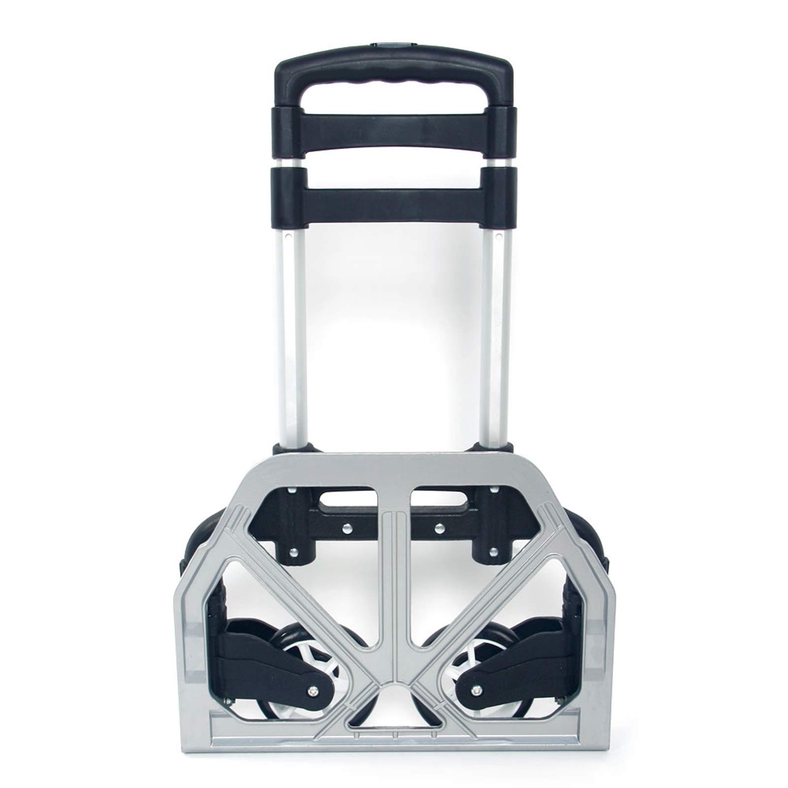 gt6-ZJ Portable Folding Collapsible Aluminum Cart Dolly Push Truck Trolley Black