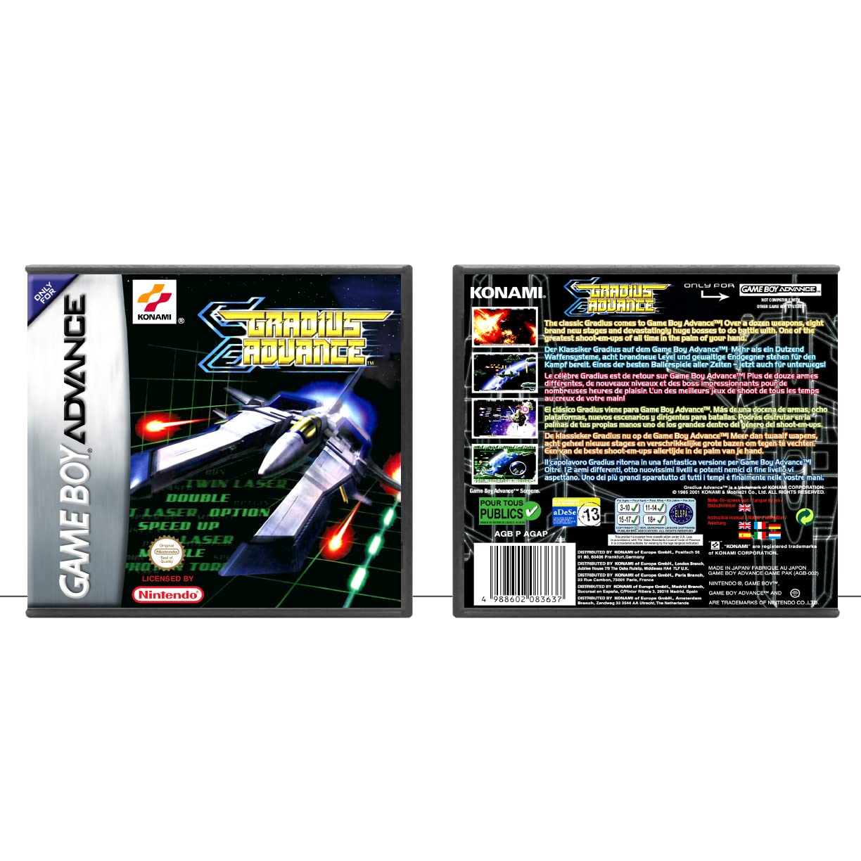 Gradius Advance | (GBA) Game Boy Advance - Game Case Only - No Game