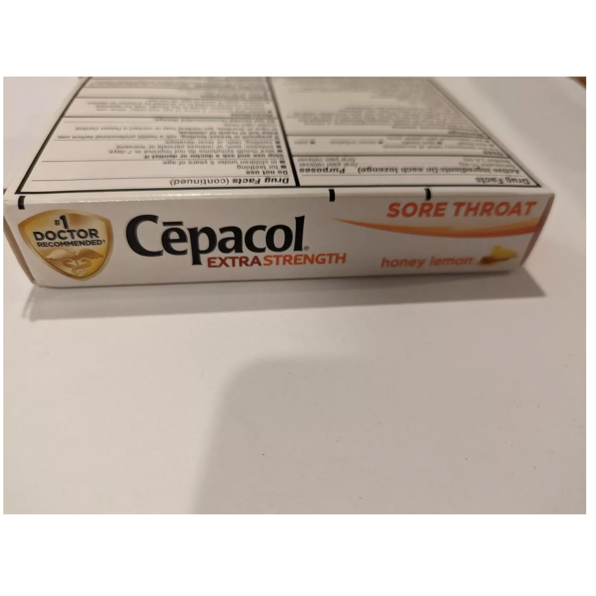 Cepacol Extra Strength Sore Throat Lozenges, Powerful Symptom Relief, Oral Pain Reliever, Honey Lemon, 16 Count (Pack of 1)