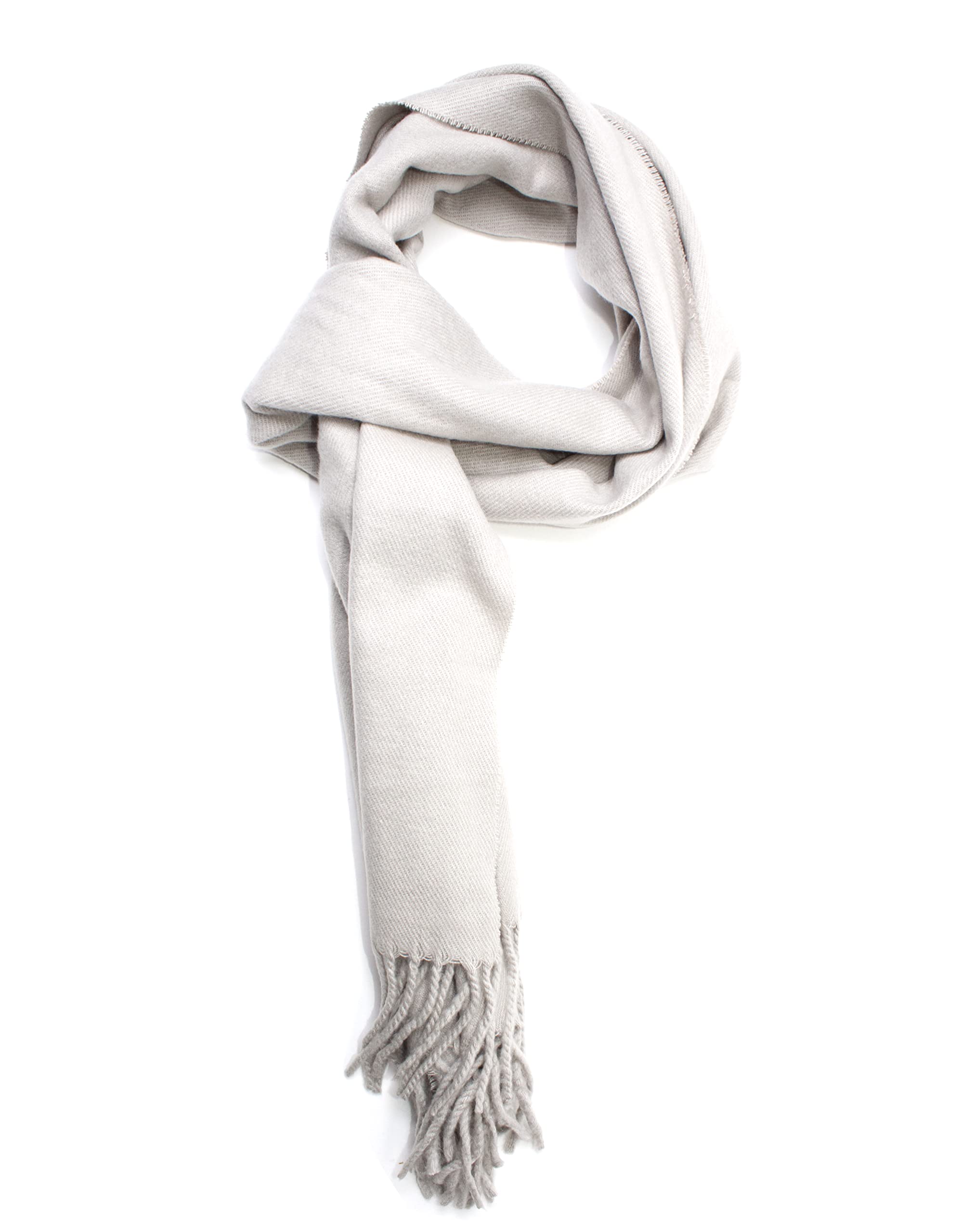 Datoni Solid Colors Long Scarf Wrap For Women Men Cashmere Feel Luxurious Scarfs Warm Cozy Shawl Extra Soft (Light Grey)