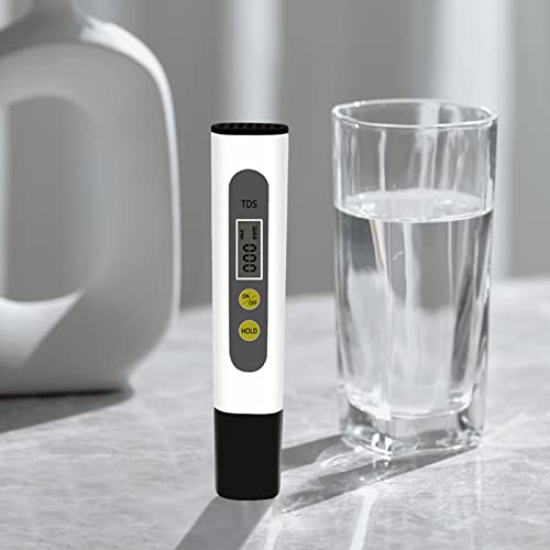 Gralara Water Meter Tester Tester LCD Screen, Water Measurement Tool Accurate Analysis Water Quality Test Pen for Drinking Water Household, Black