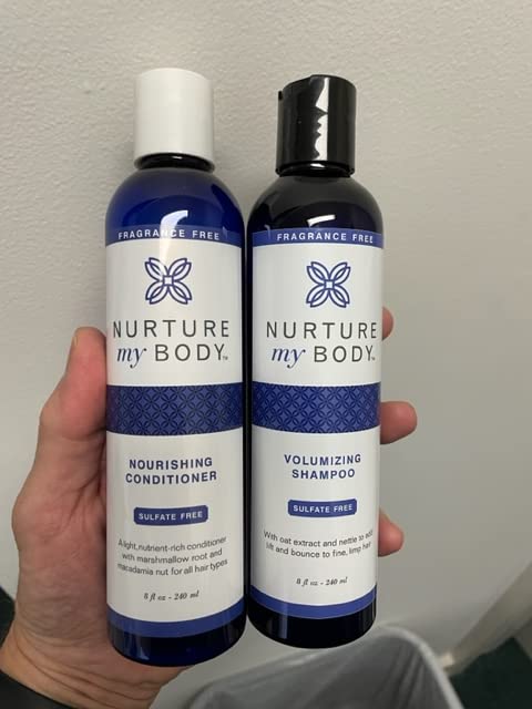 Nurture My Body Volumizing Hair Combo Pack | 8 oz. | Fragrance-Free Volumizing Shampoo & Nourishing Conditioner