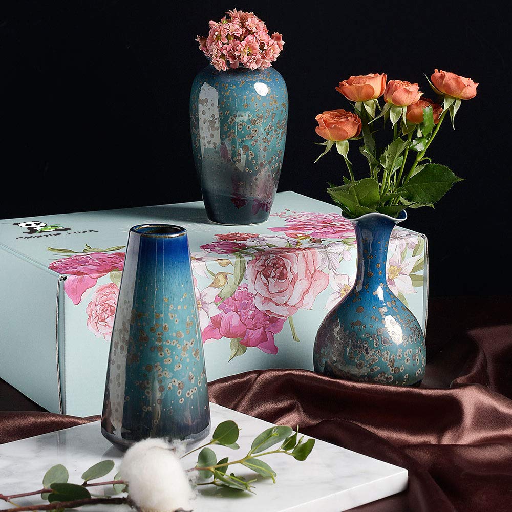 Ceramic Flower Vases Set Modern Ceramic Vases for Home Decor Ceramic Vases for Flowers for Mother's Day(3pcs)