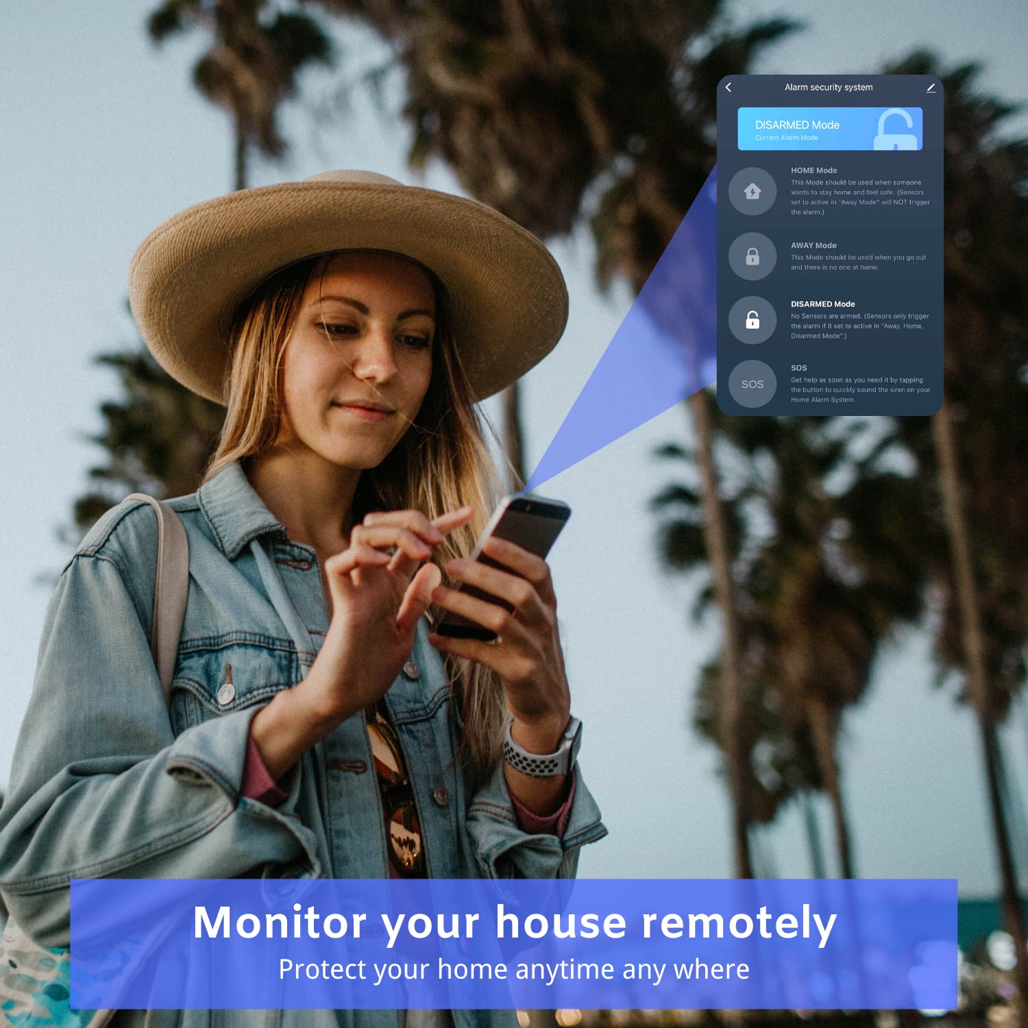 SKK Home Security System (2nd Gen), 9-Piece Wireless Alarm System Kit, Compatible with Alexa, DIY No Monthly Fee, for House Apartment Office
