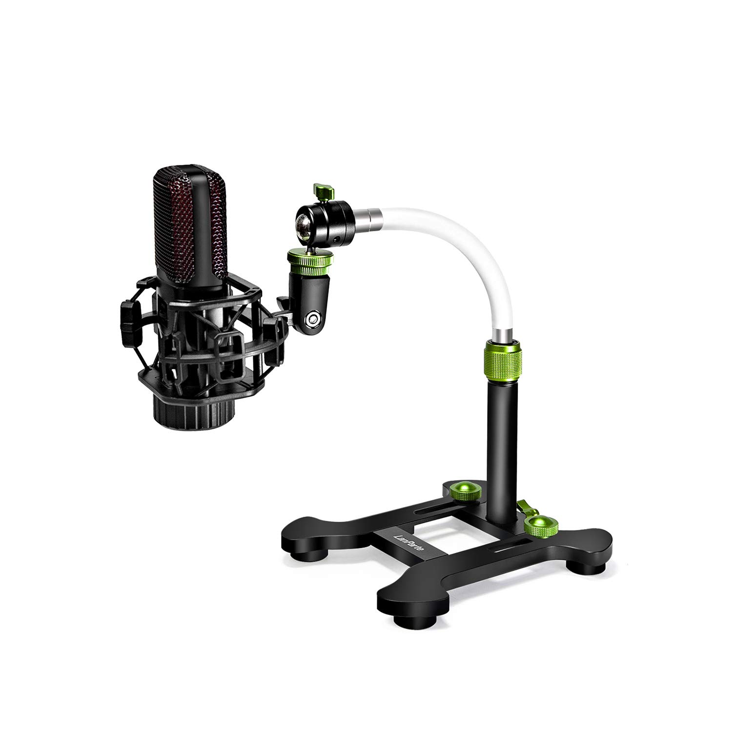 Tbrand LanParte Square Professional Condenser Microphone with Adjustable Anti-Vibration Bracket for Voice Recording Podcasting YouTube Karaoke Gaming Instruments Live Stream