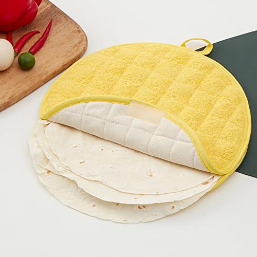 Lifaith ortilla Warmer,Tortilla Server,Pancake Keeper,Size 12β High Density Fabric Keep Warm,Bag to Keep Food Warm (Yellow) β¦