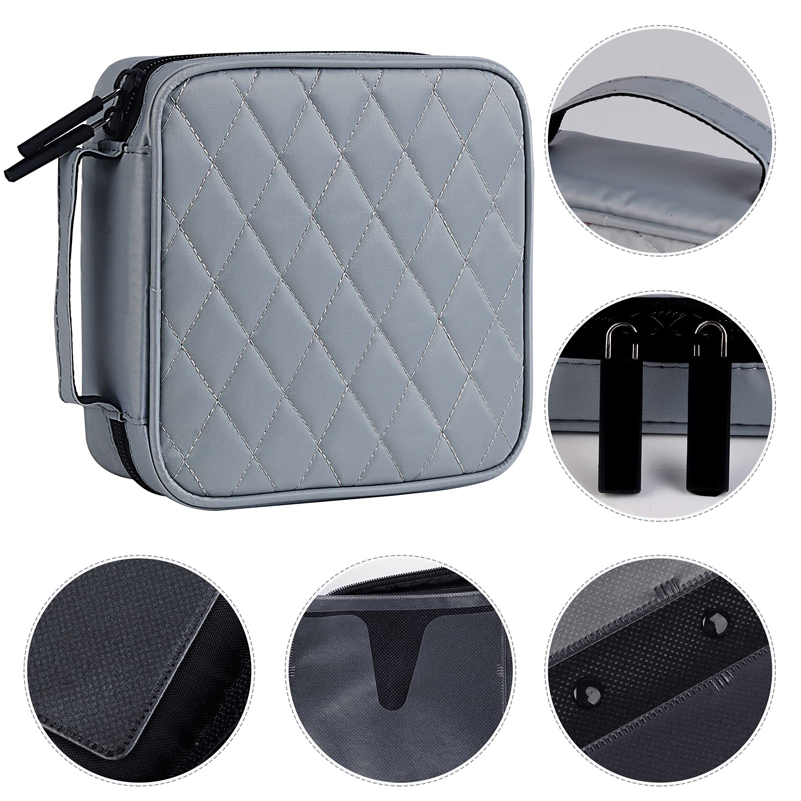 CD Case DVD Case Holder: 40 Capacity CD Storage DVD Organizer Binder Protective CD Book CD Wallet Portable Small CD Cases Disc Holder CD Folder Blu Ray Album CD Carrying Bag Sleeves for Car Movie Home