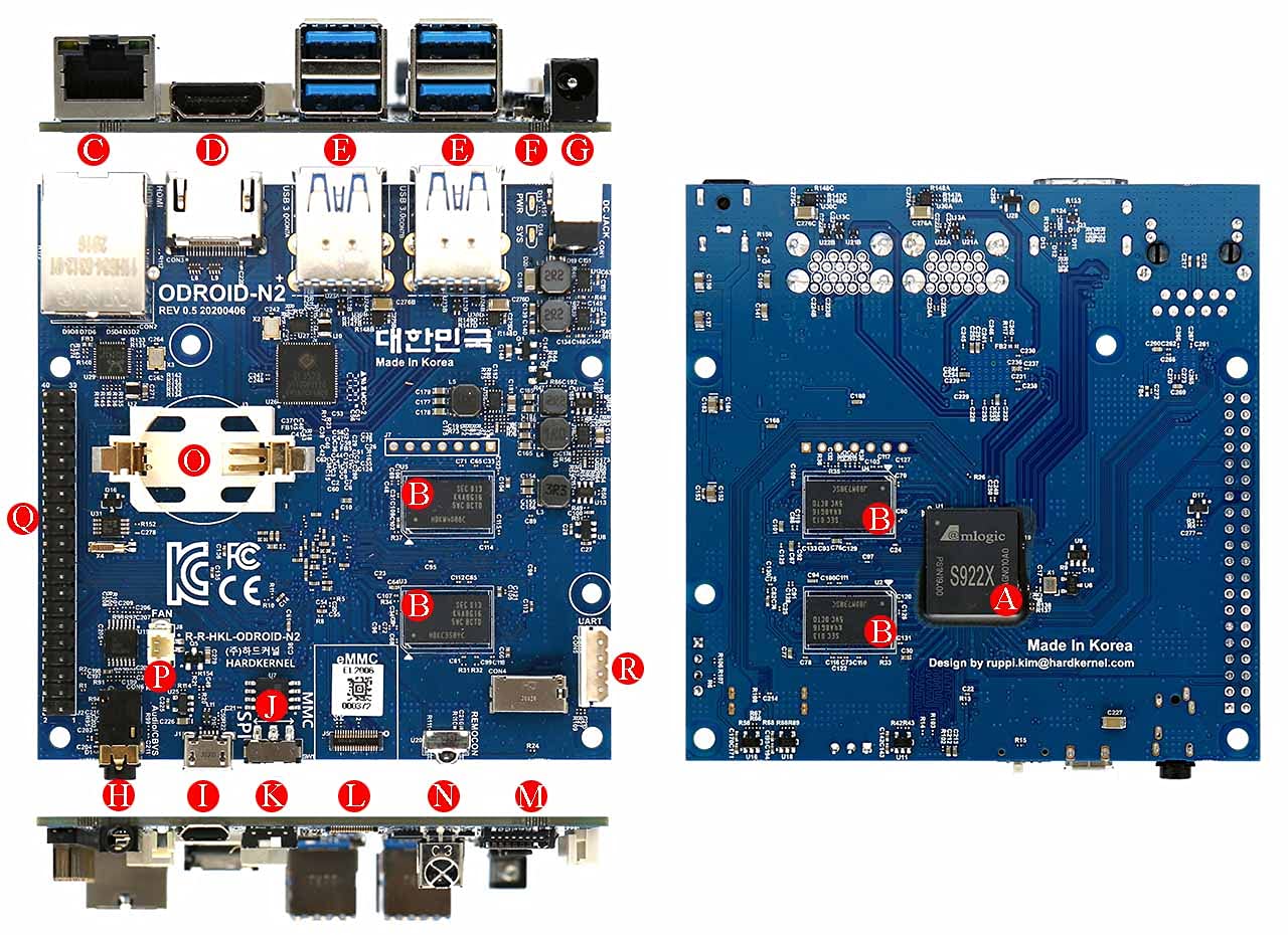 ODROID N2+ Single Board Computer (SBC) (4GB) with Power Supply