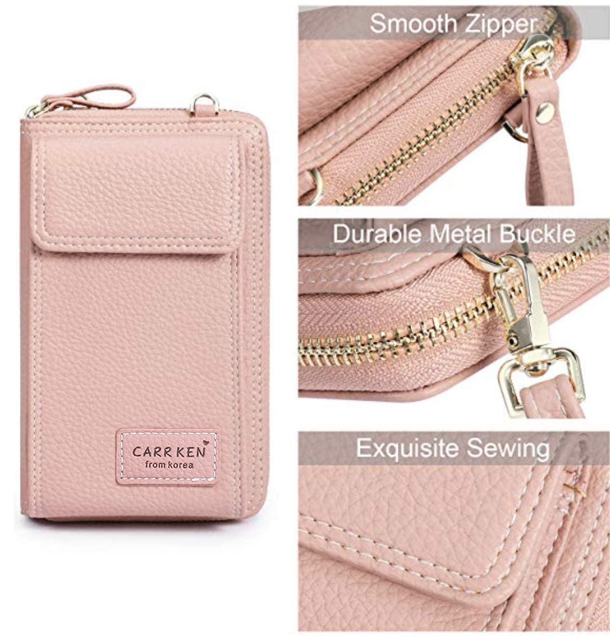 Valentoria Womens Crossbody Bag Cell phone Wallet Small Shoulder Purse Leather Card Handbag