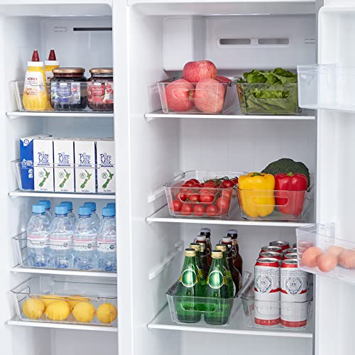 Lifewit 8pcs Refrigerator Organizer Bins Large Food Storage Containers 5.2L/175oz 4PCS