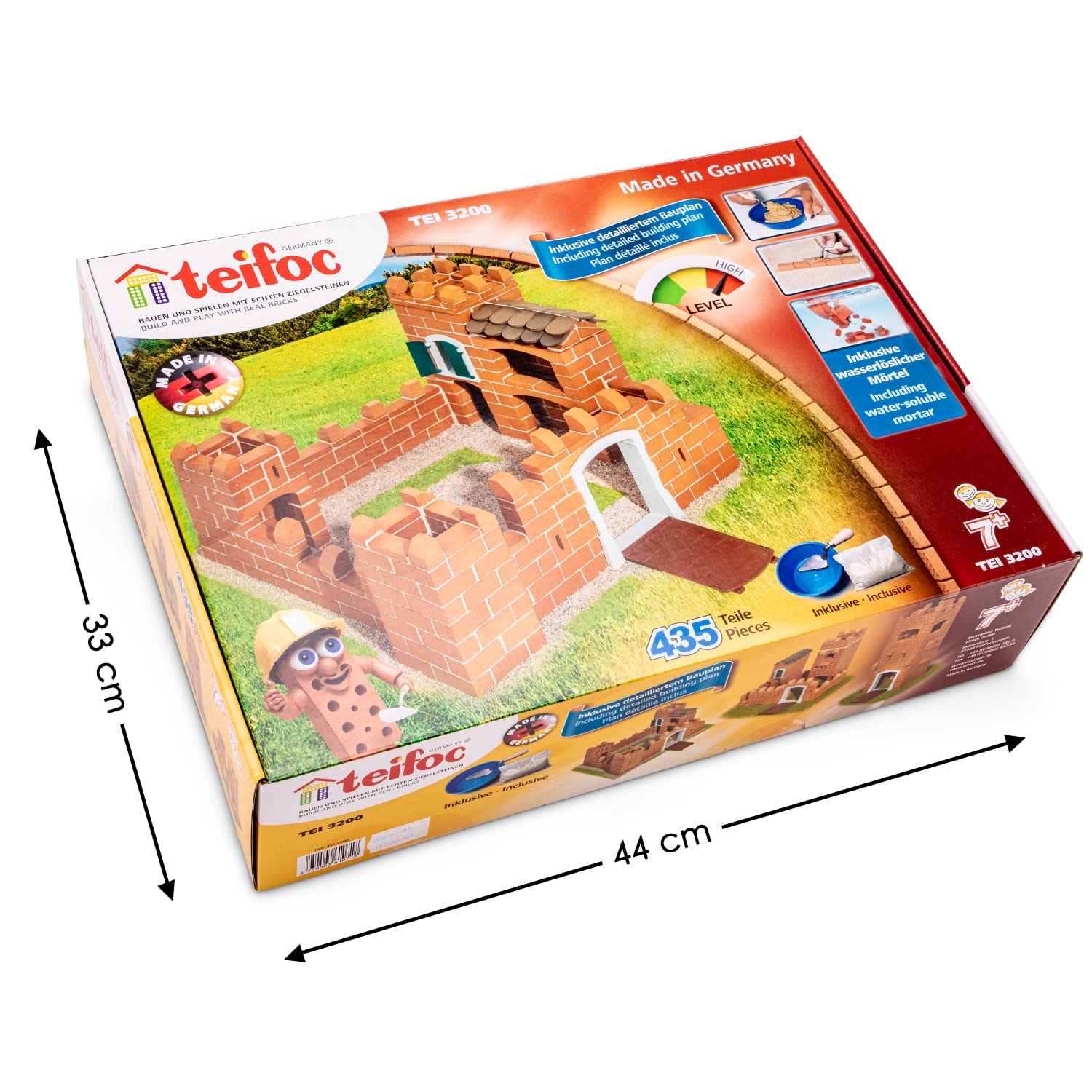 Teifoc Knight's Castle Brick Construction Set, 435 Building Blocks, Erector Set and STEM Building Toy