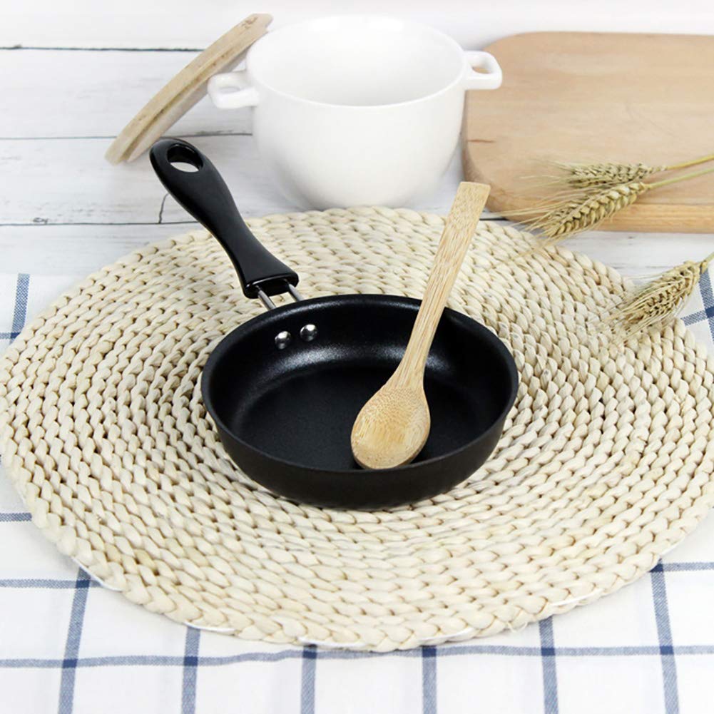 shlutesoy 12CM mini frying pan Omelette pot Breakfast artifact pot Omelet artifact flat bottom frying pan