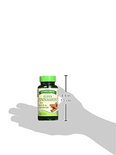 Ceylon Cinnamon Capsules | 2500mg | 60 Count | Vegetarian, Non-GMO & Gluten Free Supplement | Plus Chromium and Biotin | by Nature's Truth