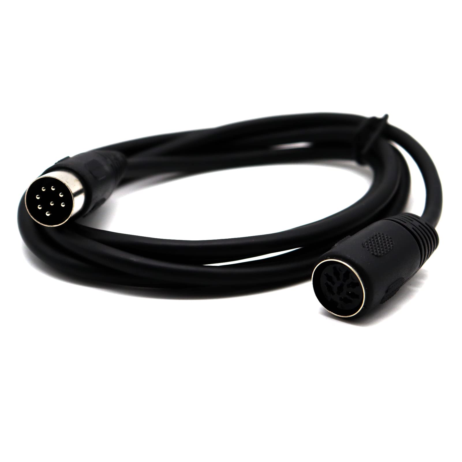 Disscool MIDI Big 8 Pin Din Cable, MIDI Big Din 8 Pin Male Plug to 8 Pin Female Audio Stereo Cable Sockets Cord Adapter for Computer(1.5m/4.9FT)