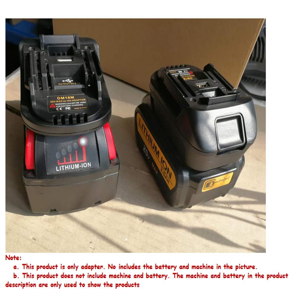 DM18M Battery Adapter for Milwaukee to Makita Battery, for Milwaukee 18V for Dewalt 20V Battery Convert to for Makita 18V Battery
