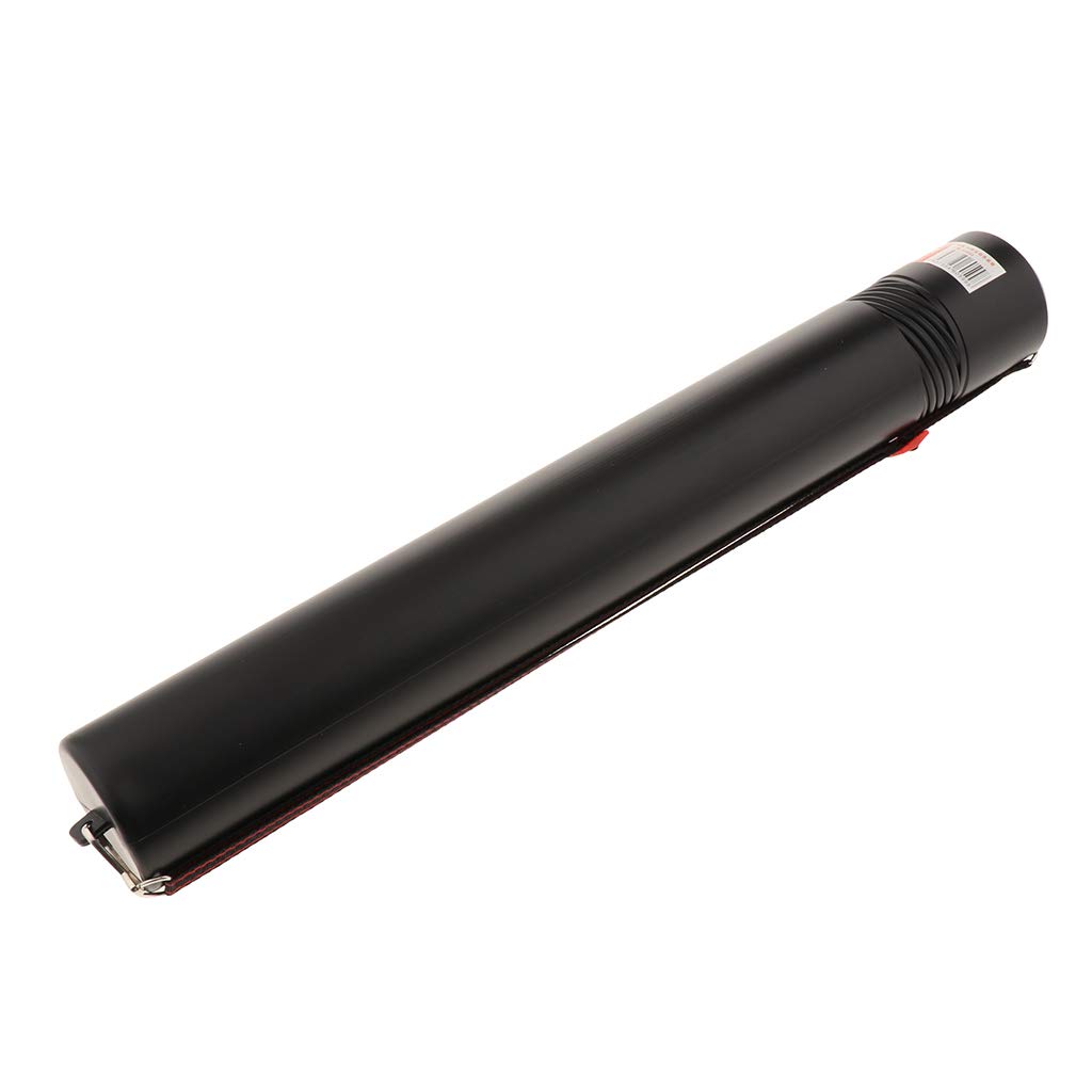 SILIMADE Drawing Tube Blueprint Case Telescoping Art Tube Middle Plastic Black Storage Tube Expands from 20 to 35 Inches Waterproof Poster Tube with Strap