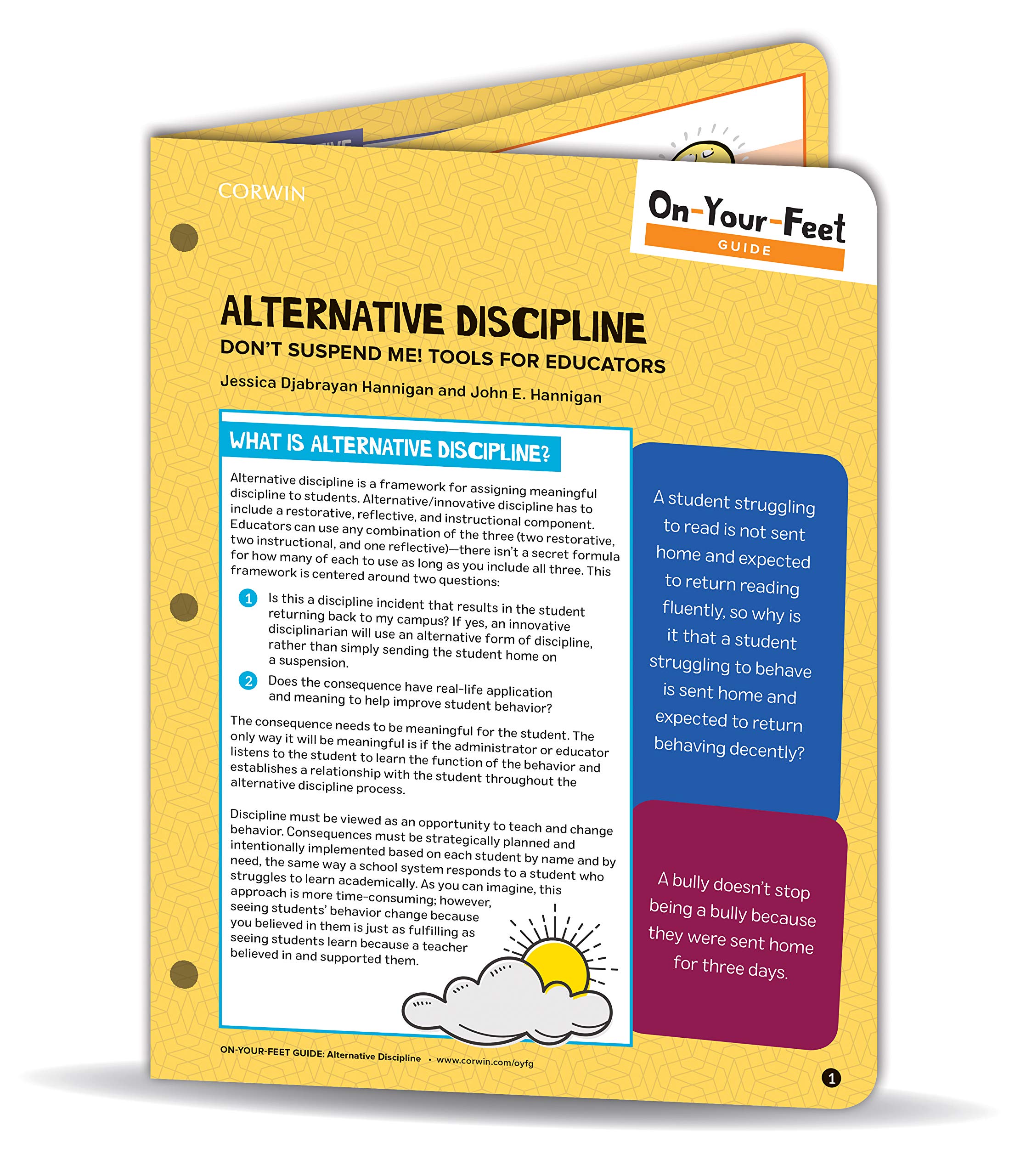 On-Your-Feet Guide: Alternative Discipline: Donâ˛t Suspend Me! Tools for Educators (On-Your-Feet-Guides)