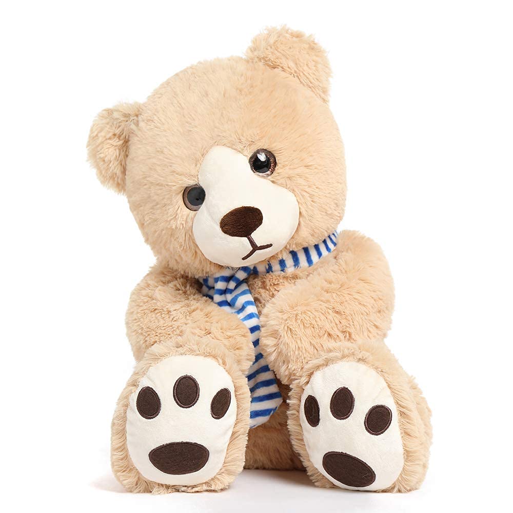Tezituor 24 Inch Teddy Bear Stuffed Animal, Big Teddy Bear Plush Toys with Scarf, Cute Brown Teddy Bear for Girlfriend Kids