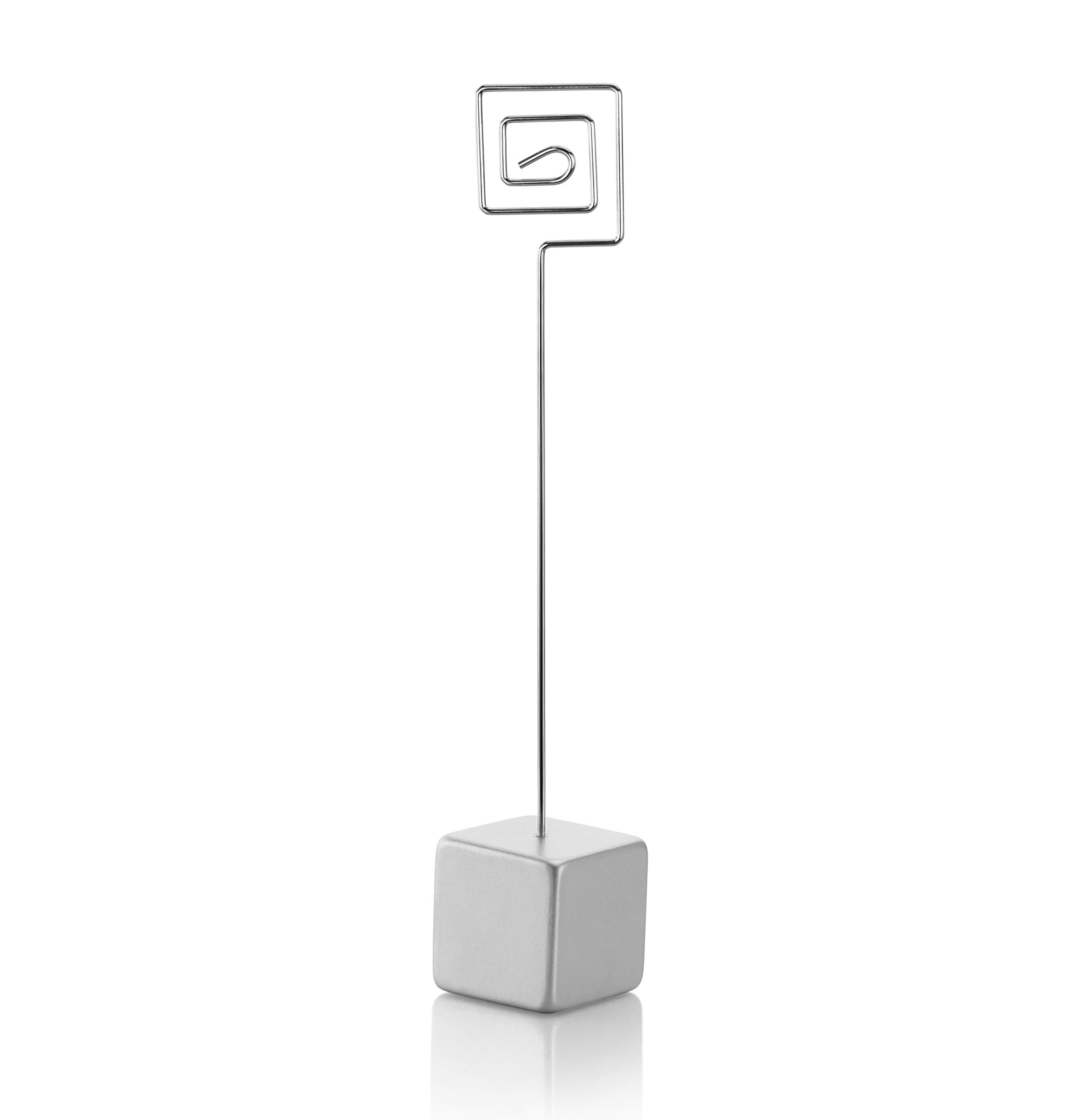 New Star Foodservice 27938 Wire Square Base/Table Number Holder/Number Stand/Place Card Holder, 7-Inch, Set of 5