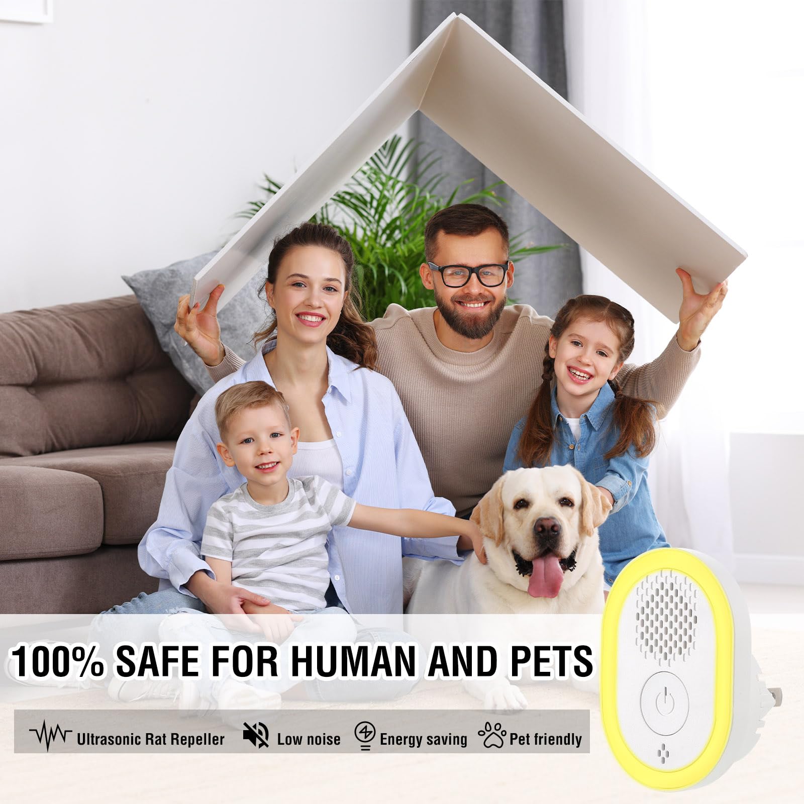 Kittmip 10 Pack Ultrasonic Pest Repeller Mouse Repellent Electronic Pest Repellent Plug in Indoor Mosquito Rodent Repellent Devices for Insect Bug Roach Mice Spider House Garage Warehouse Office Hotel