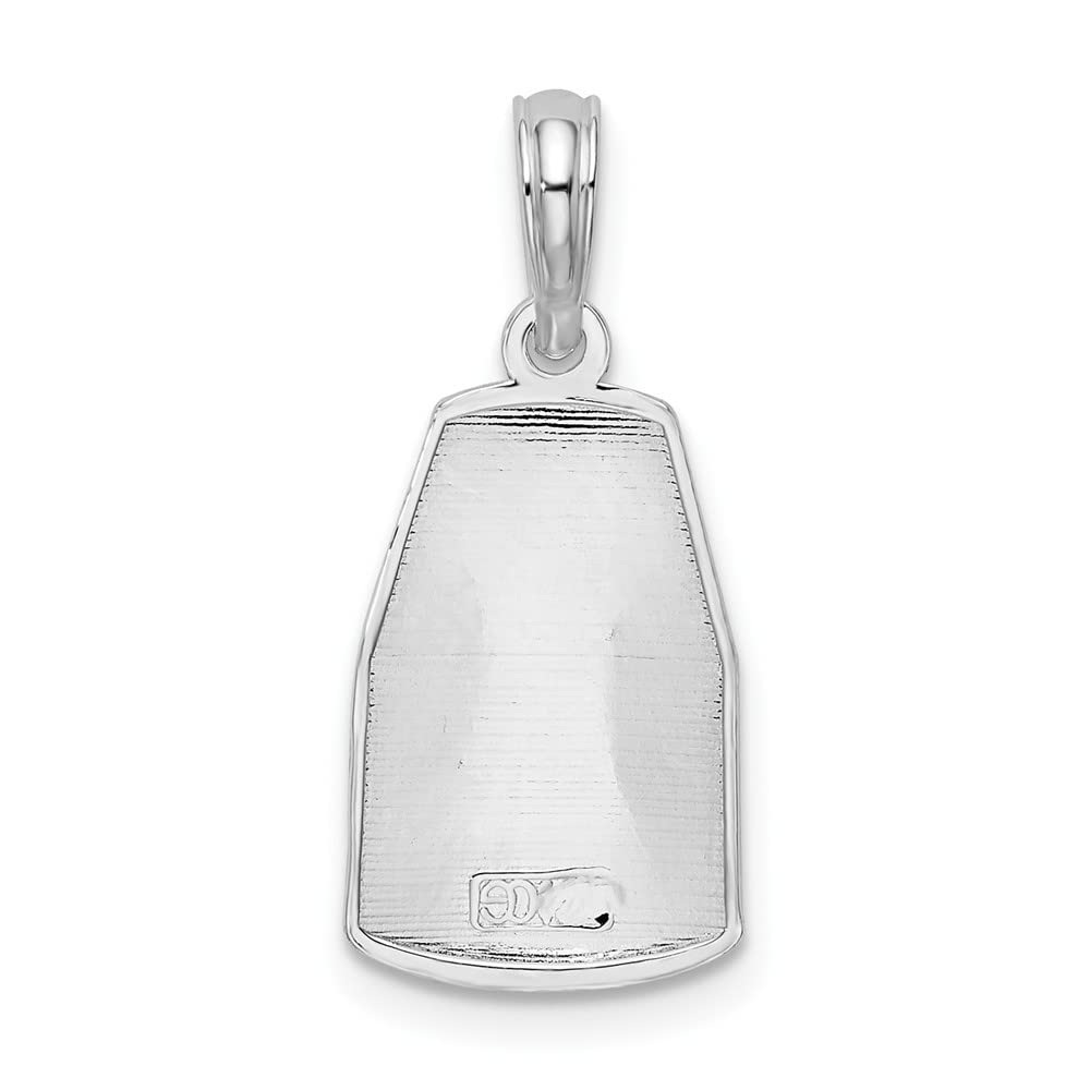 Diamond2Deal 925 Sterling Silver Small Key West USA Pendant (L- 22.3mm)