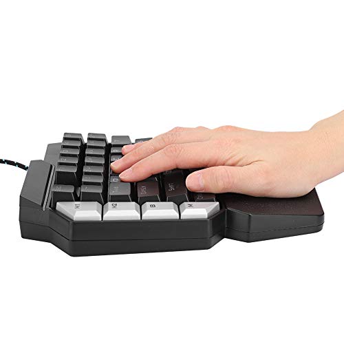 One-Handed Gaming Keyboard, 38 Keys Mechanical Numpad with LED Backlit, Gaming Keypad for PC Gamer, Wired USB Numeric Keypad, Portable Mini Number Pad