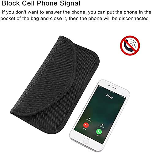 ONEVER 2 Pack Faraday Bags for Car Keys and Cell Phone, Signal Blocking Key Pouch Wallet, Anti-Tracking Anti Theft Car Protection, Signal Jammer WiFi/GSM/LTE/NFC/RFID, GPS Blocker