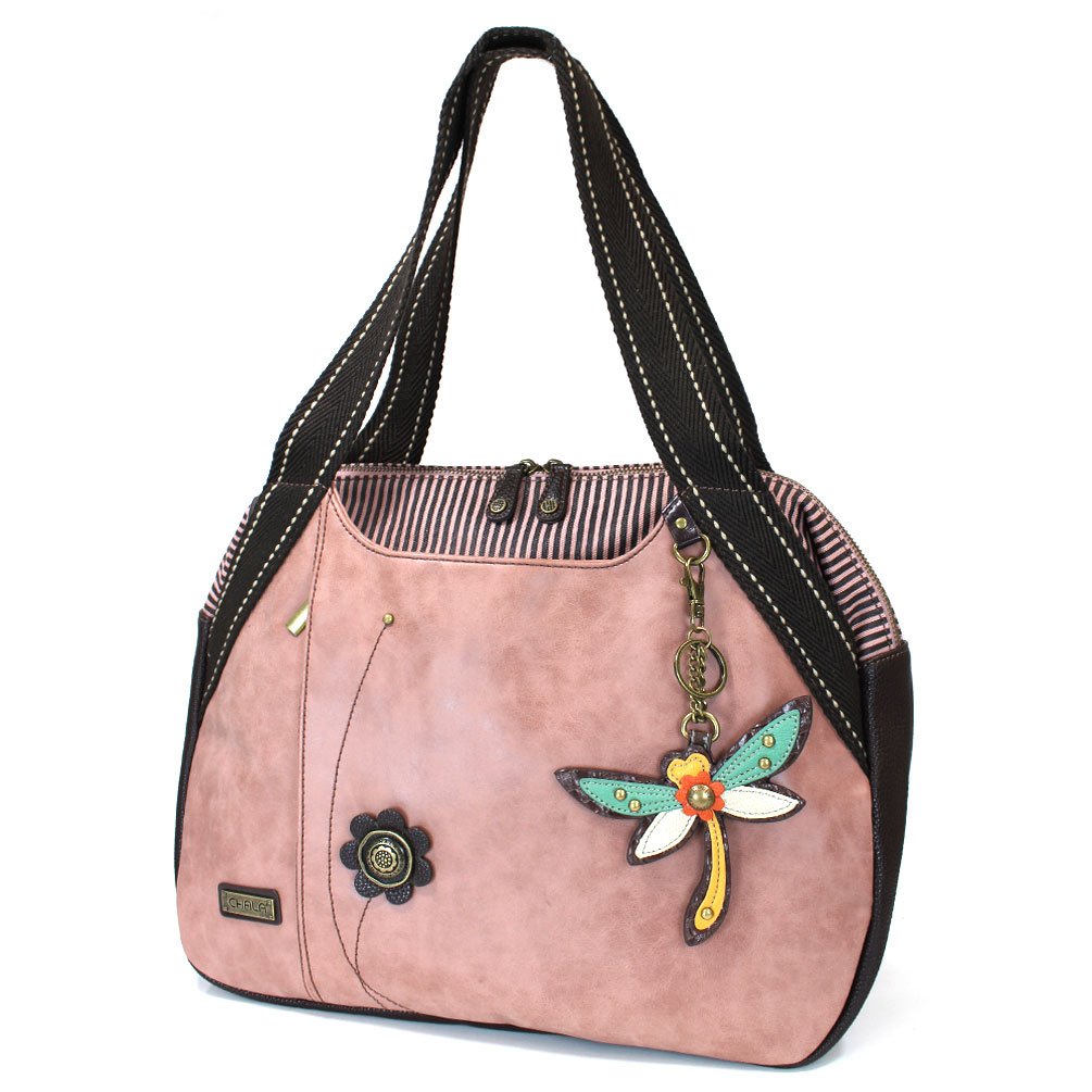 CHALA Handbags Large Bowling Tote Bag (Stone Grey) Dog Lovers Collection (Golden Retriever)