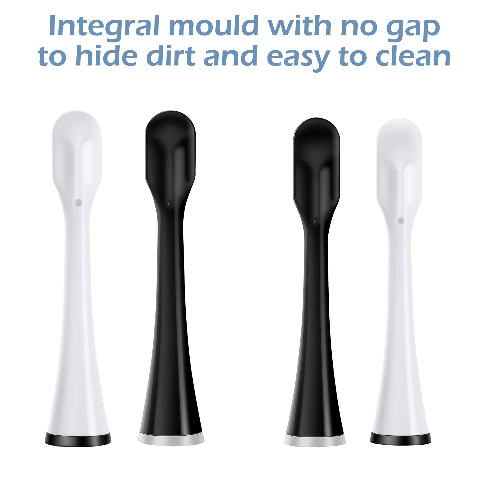 Flossing Tooth-Brush Head Replacements for BY BARNEY Electric Sonic Toothbrush and Water Flosser Combo,Compitable with Professional Flossing Toothbrush(Full Size, White)