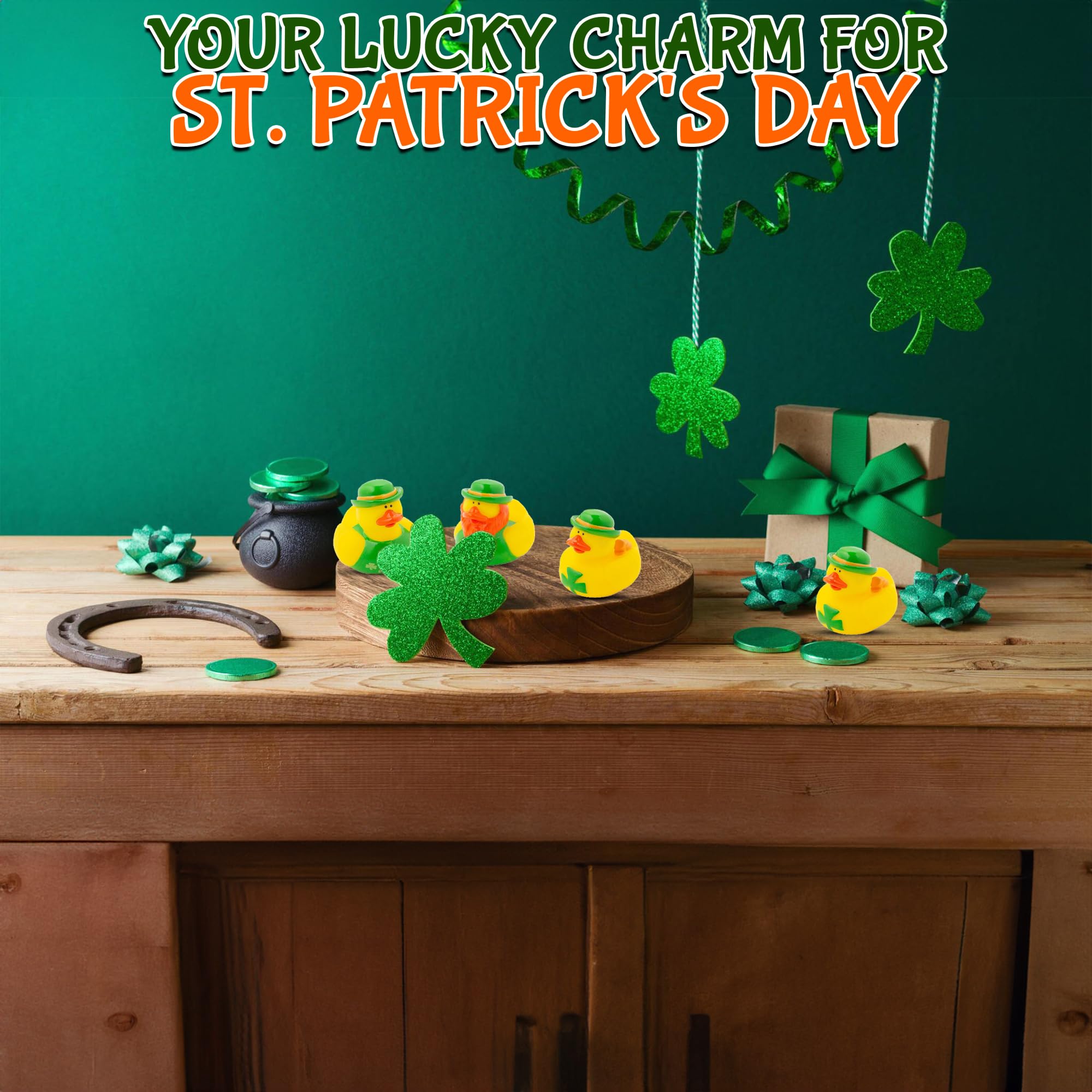 One Dozen (12) Irish St. Patrick's Day Rubber Ducks