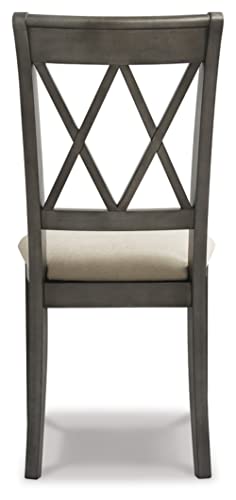 Signature Design by Ashley Curranberry Casual Upholstered Dining Chair, 2 Count, Gray