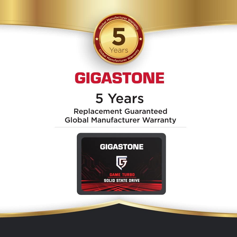 Gigastone SATA SSD 256GB (3-Pack) 2.5 inch SSD 520MB/s Upgrade Laptop PC Memory and Storage PS4 HDD Replacement 2.5" Internal Solid State Hard Drives SATA III SLC Cache 3D NAND Game Turbo Performance