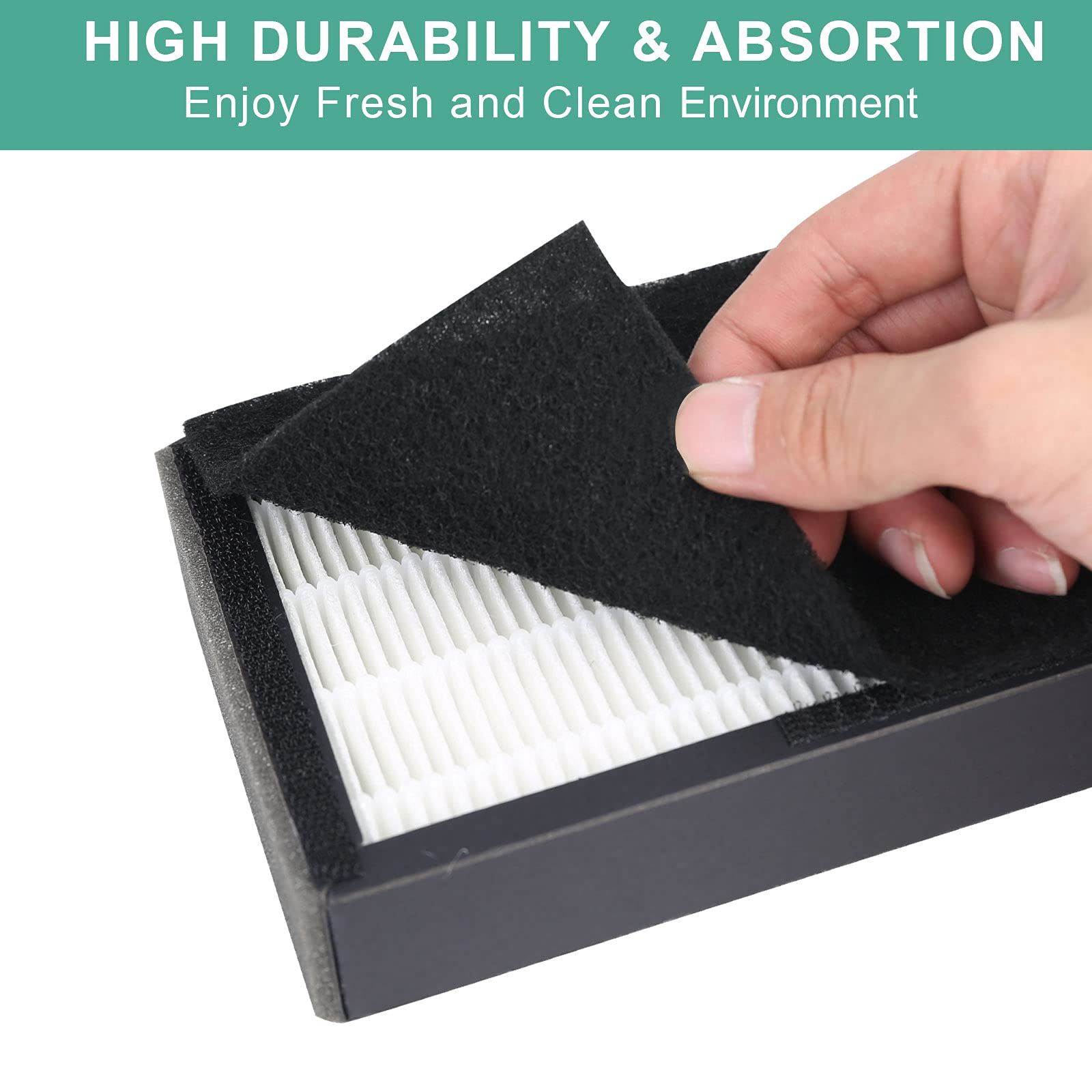 Yweller FLT5000 FLT5111 Replacement Filter C Compatible with GermGuardian AC5000, AC5000E, AC5250PT, AC5350B, AC5350BCA, AC5350W, AC5300B,CDAP5500bca,CDAP5500wsp,Black+Decker BXAP040,BXAP250 (2+4)