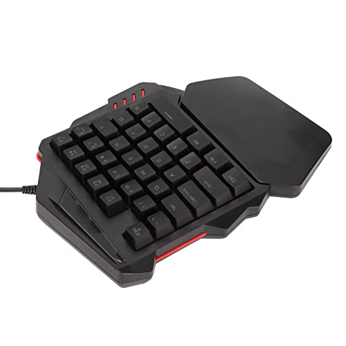 One-Handed Gaming Keyboard, 35 Keys Mechanical Numpad with RGB Backlit, G1/G2 Keys Macro Recording, Wired USB Numeric Keypad, Portable Mini Number Pad