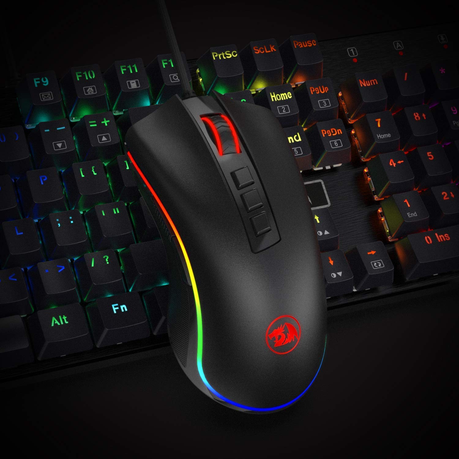Redragon M711 Cobra Gaming Mouse with 16.8 Million RGB Color Backlit, 10,000 DPI Adjustable, Comfortable Grip, 7 Programmable Buttons