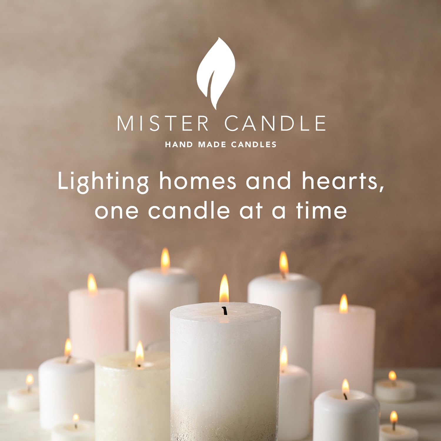 Mister Candle Non Scented Pillar Candle, Unscented 4 x 4 Inch Candles (Set of 2) Hand Poured Ivory Unscented Candles for Home Decor, Premium Wax, Smokeless & Dripless, 80 Hour Burn Time