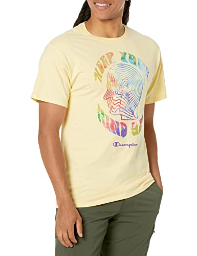 Champion mens Classic T-shirt, Graphic T Shirt, Sunbeam Glow-586eea, X-Large US