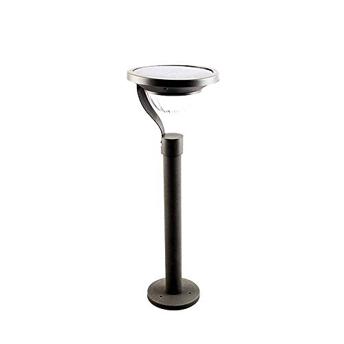 ZMY Solar Energy Waterproof Pillar Lighting Outdoor Black Acrylic Column Lamp Modern LED Ultra Bright Garden Post Light Lawn Landscape Home Pathway Illumination