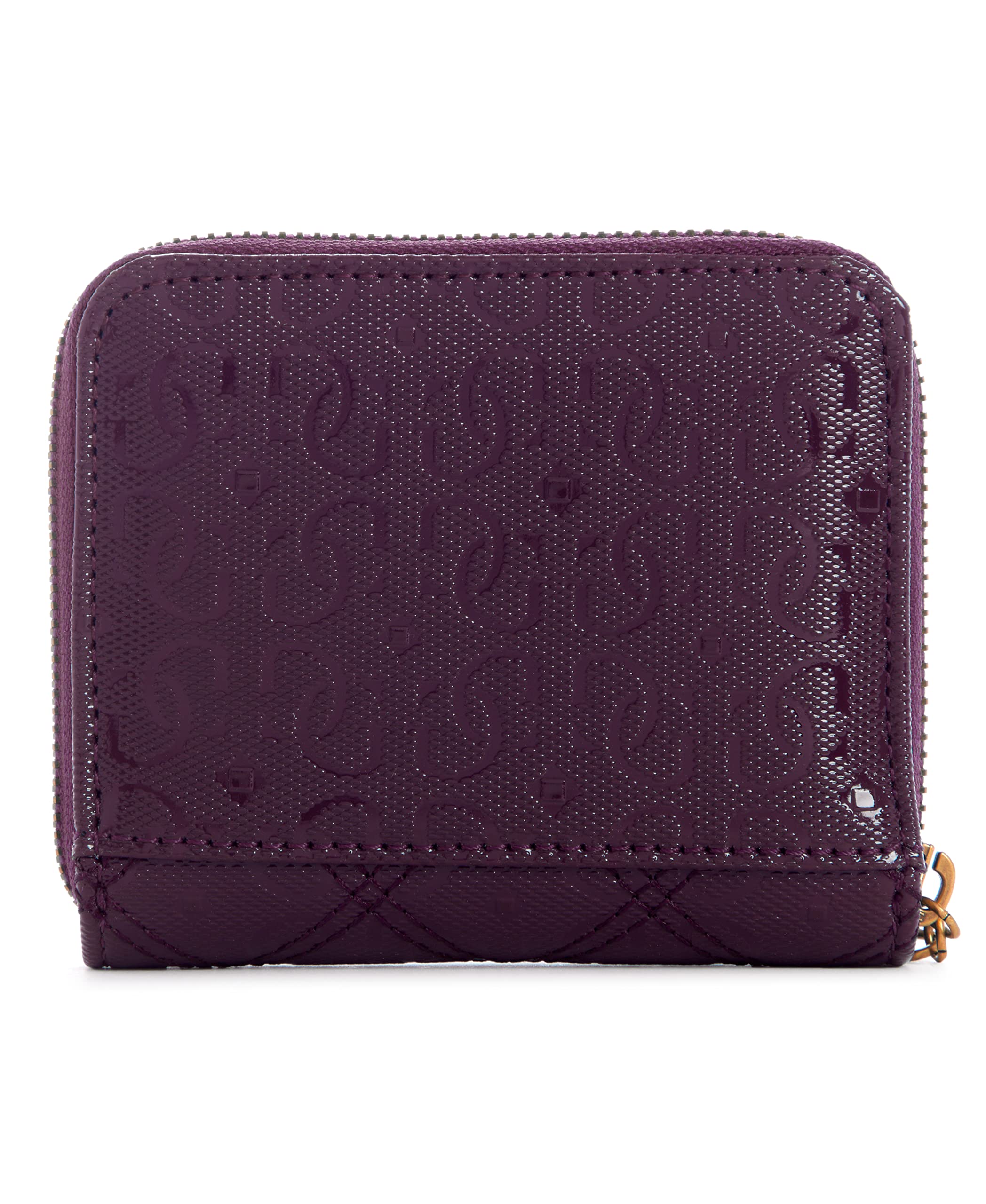 GUESS Gaia Small Zip Around Wallet, Plum