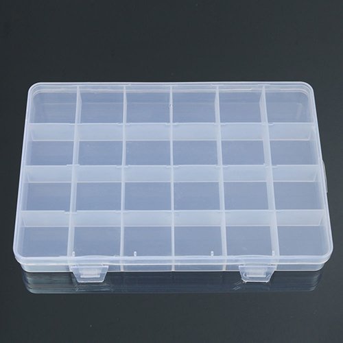 smallwoodi Storage Box,Jewelry Box,Jewelry Case,24 Compartments Plastic Box Case Jewelry Bead Storage Container Craft Organizer Box Gift Box Storage Box Case
