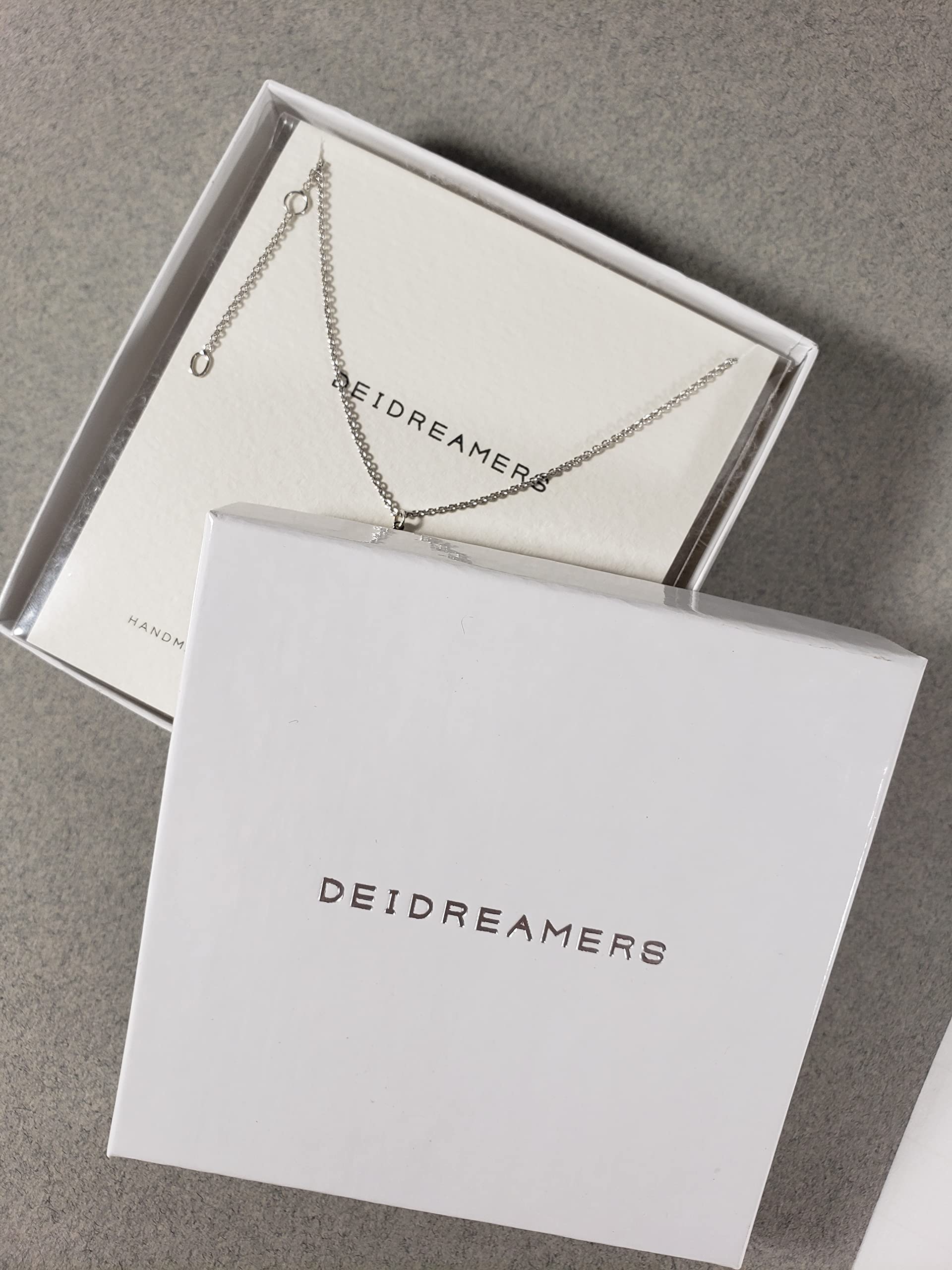 Deidreamers Sterling Silver Side Mini Initial Necklace P