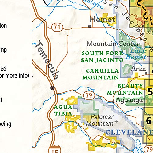 Pacific Crest Trail: San Jacinto and Laguna Mountains Map [San Gorgonio Pass to Mexico] (National Geographic Topographic Map Guide, 1012)